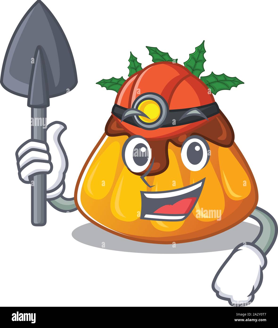 Miner christmas pudding with the character shape Stock Vector Image ...