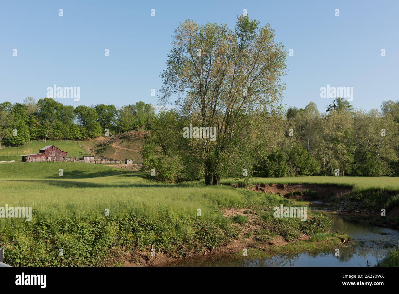 Rural scene in Jackson County, West Virginia, near Ravenswood Stock ...
