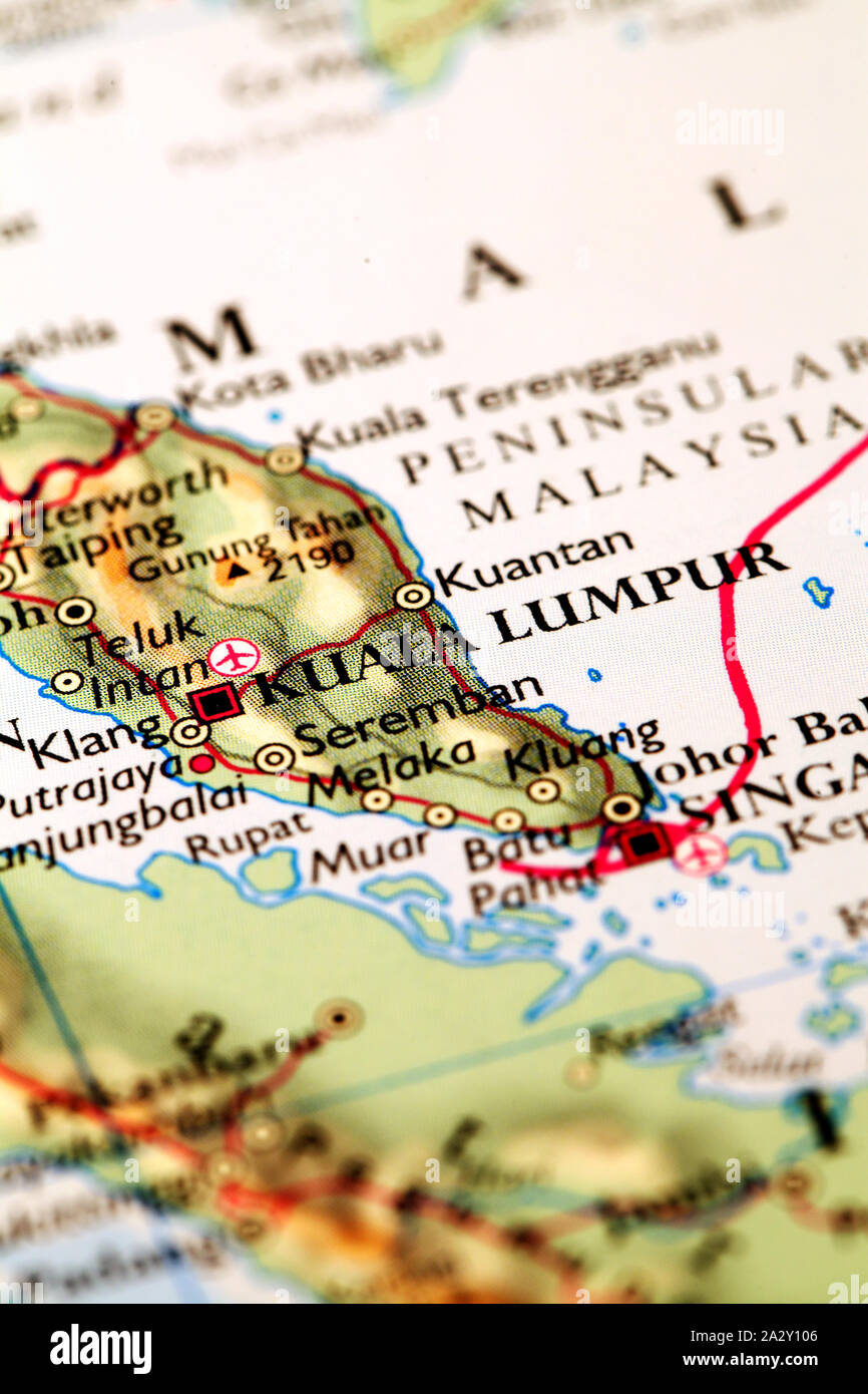 Map Of Kuala Lumpur High Resolution Stock Photography and Images - Alamy