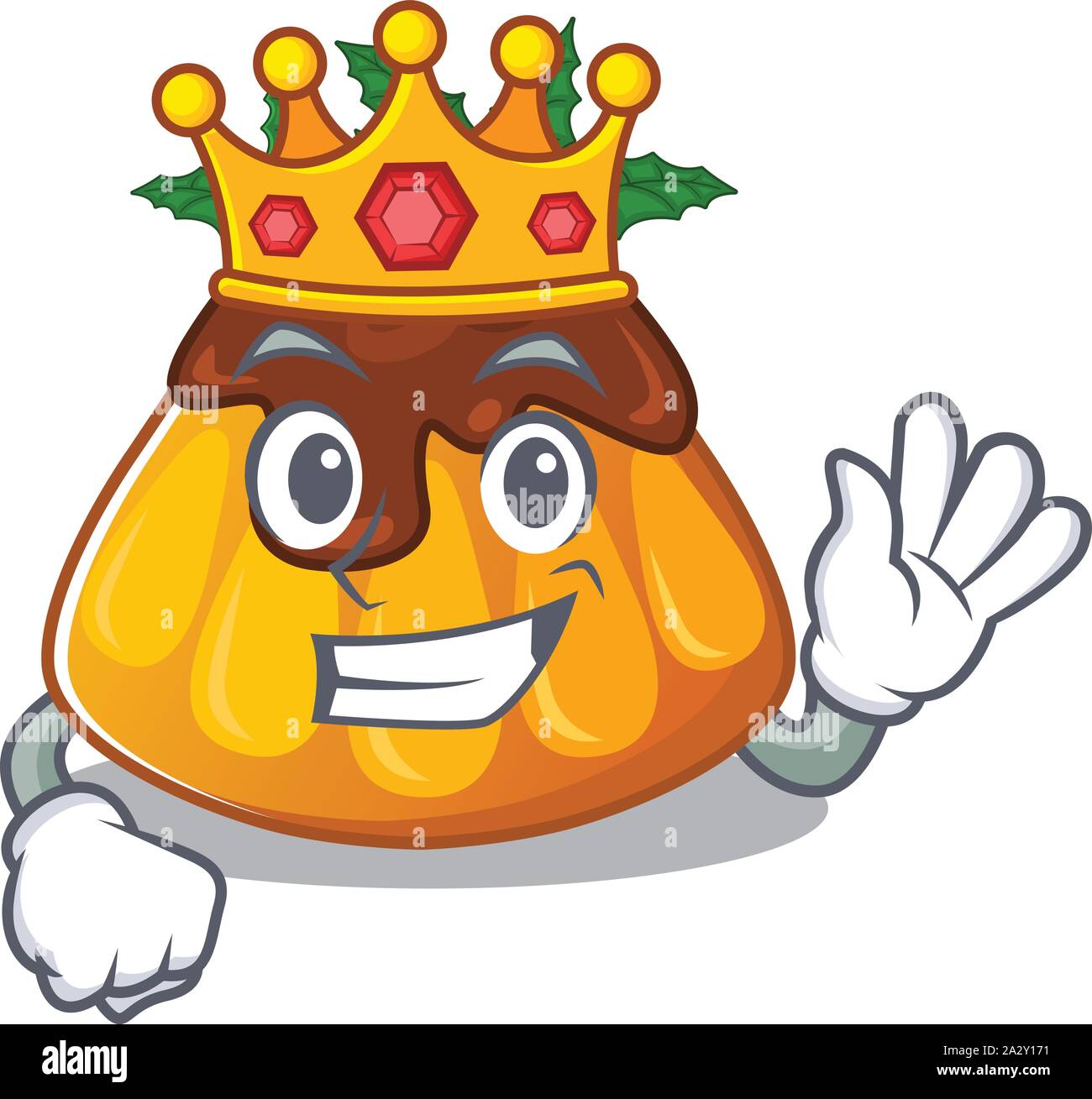 King christmas pudding refrigerated in cartoon fridge Stock Vector ...