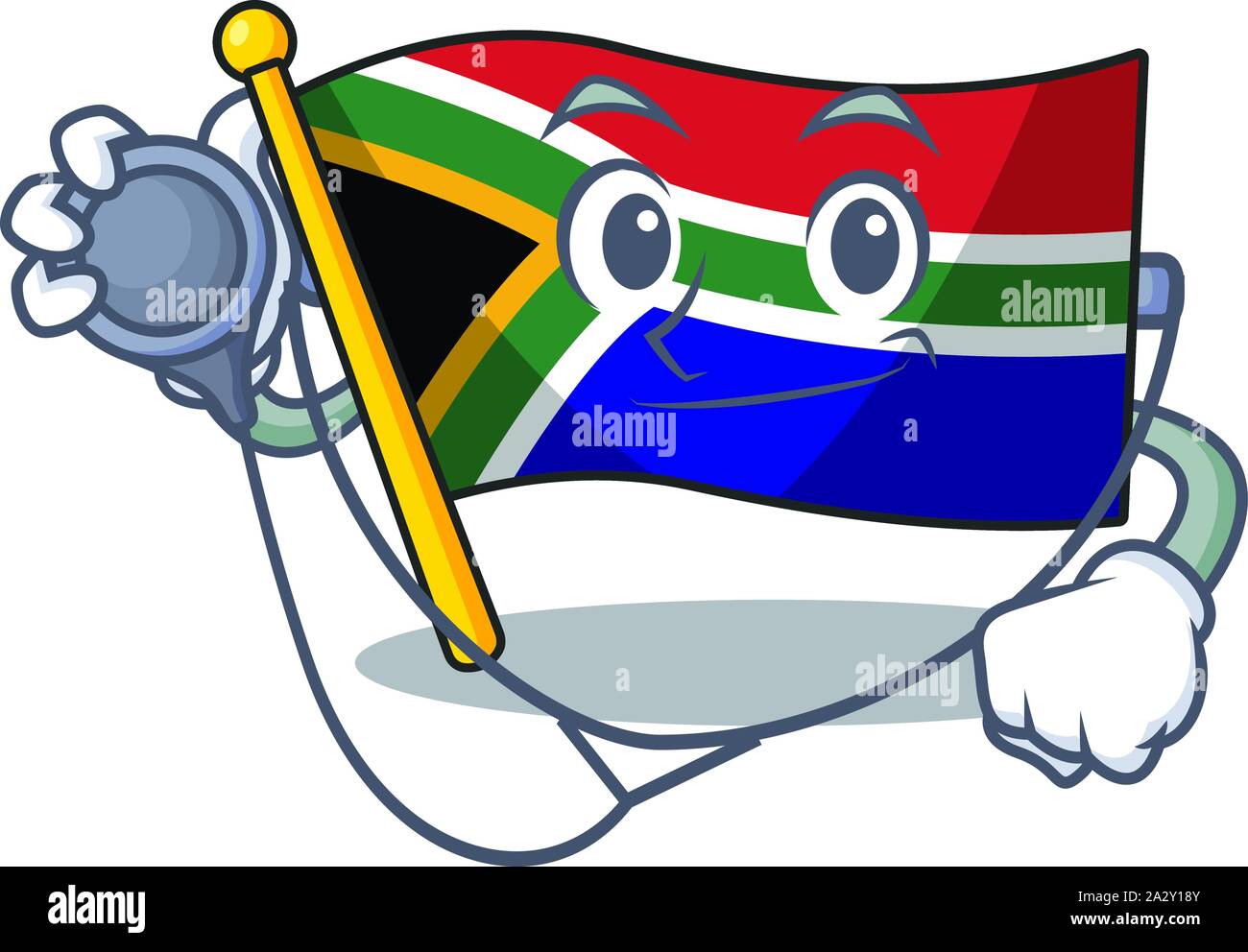 Doctor flag south africa on a character Stock Vector Image & Art - Alamy