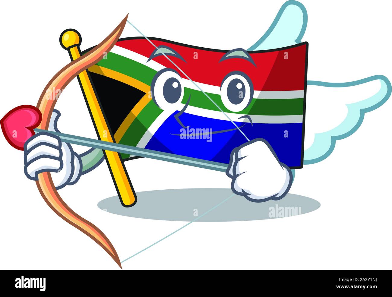 Cupid flag south africa on a character Stock Vector Image & Art - Alamy