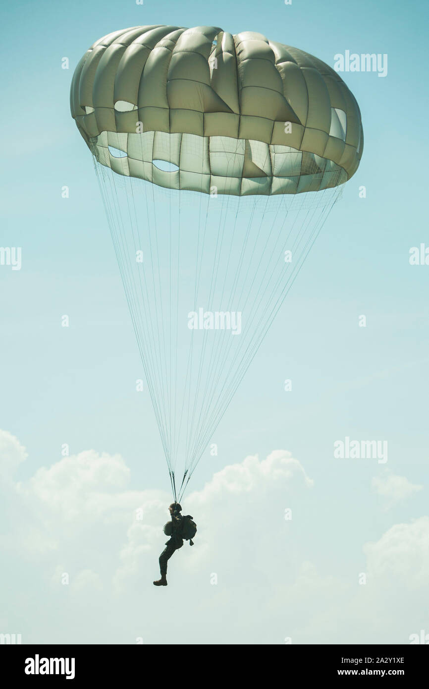 U.S. Marine Corps Cpl. Colton Morris, a parachute rigger with 3rd ...