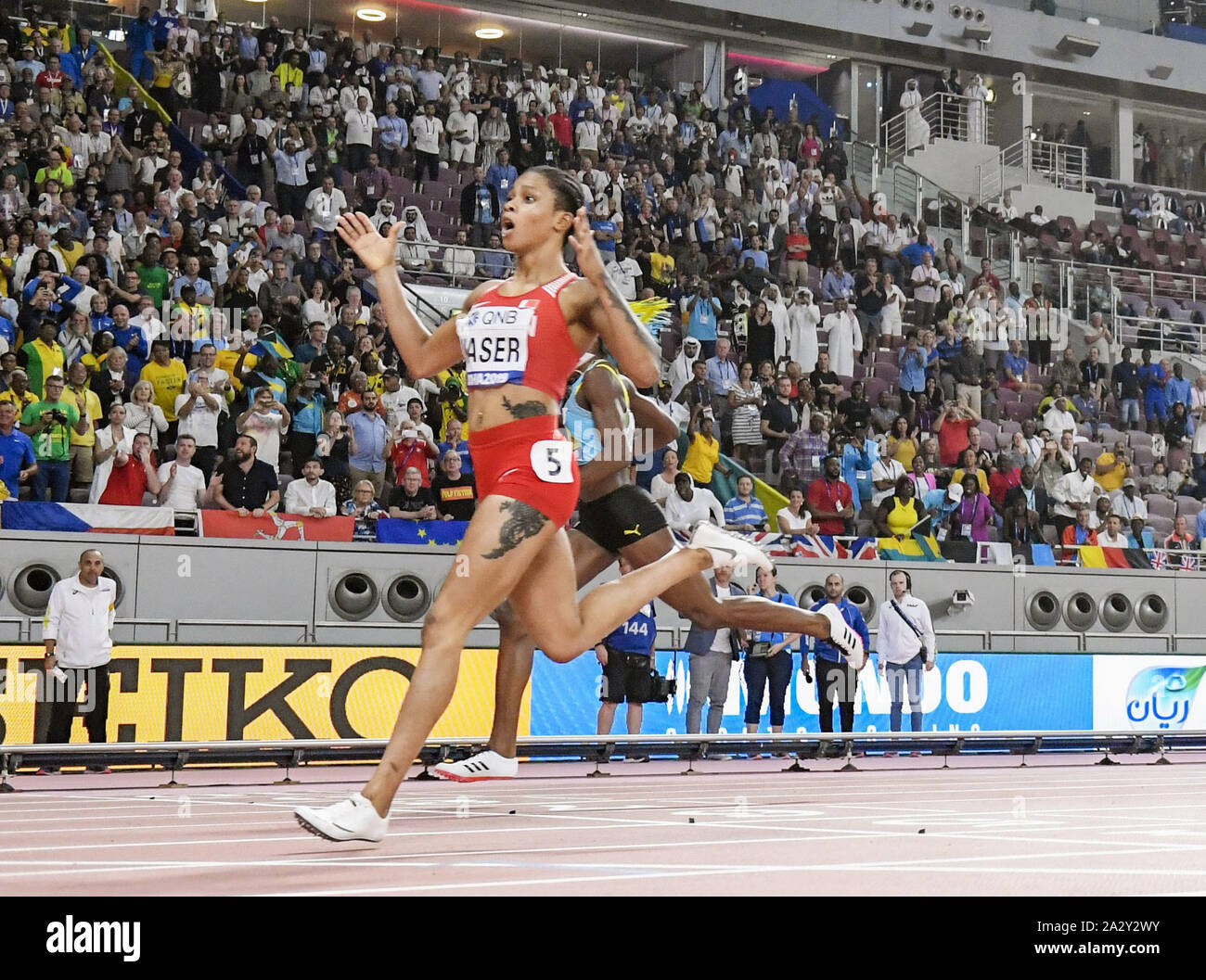 Bahrain's Salwa Eid Naser wins the women's 400 meters gold medal with ...
