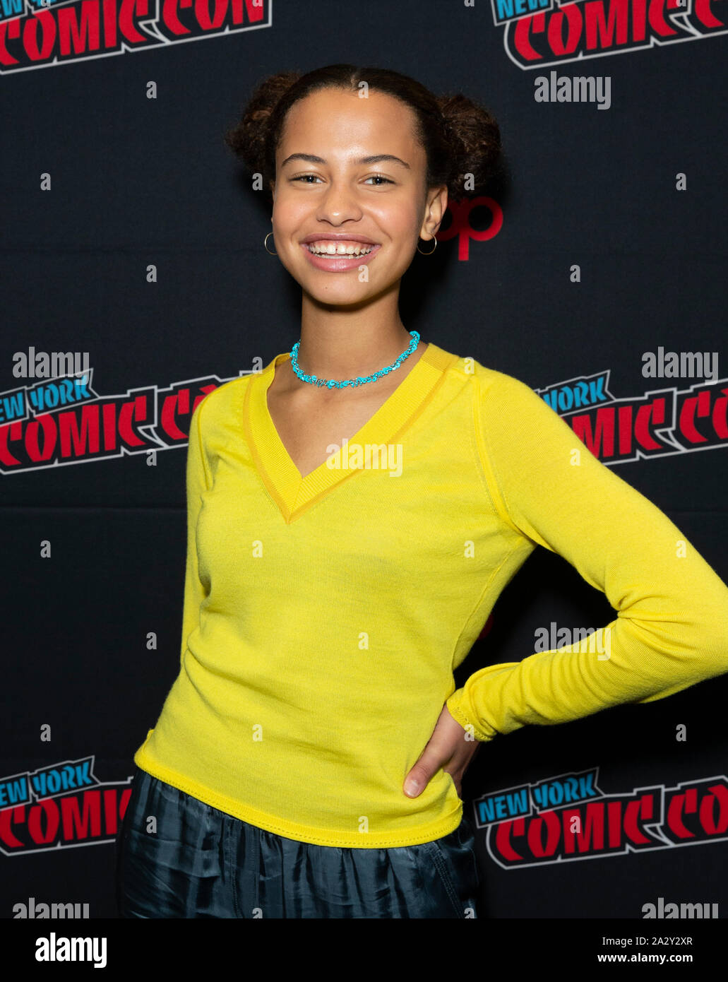 New York, NY - October 3, 2019: Ashley Aufderheide attends presser for ...