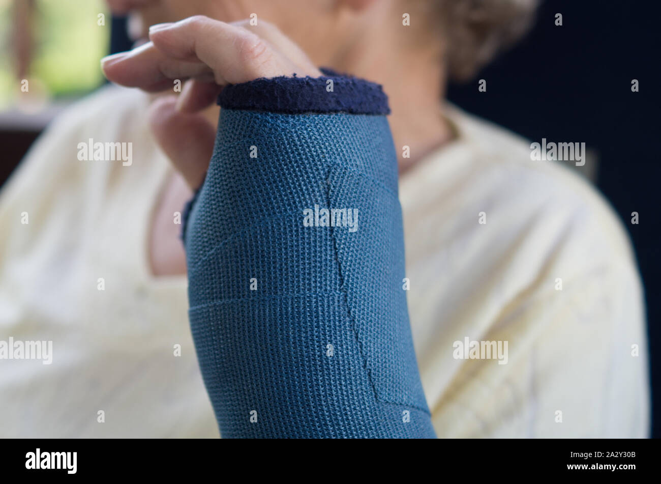 Plaster on an old woman Stock Photo - Alamy