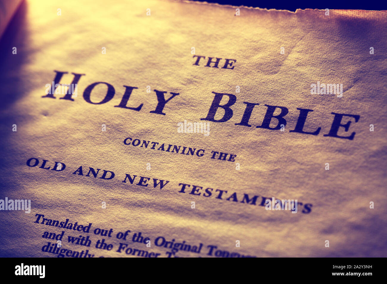 Close up Old Holy Bible Stock Photo - Alamy