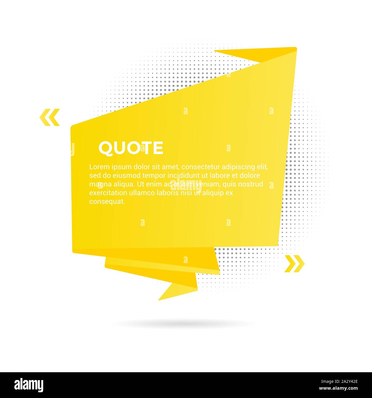 Big ribbon with quote text space vector illustration isolated on white ...