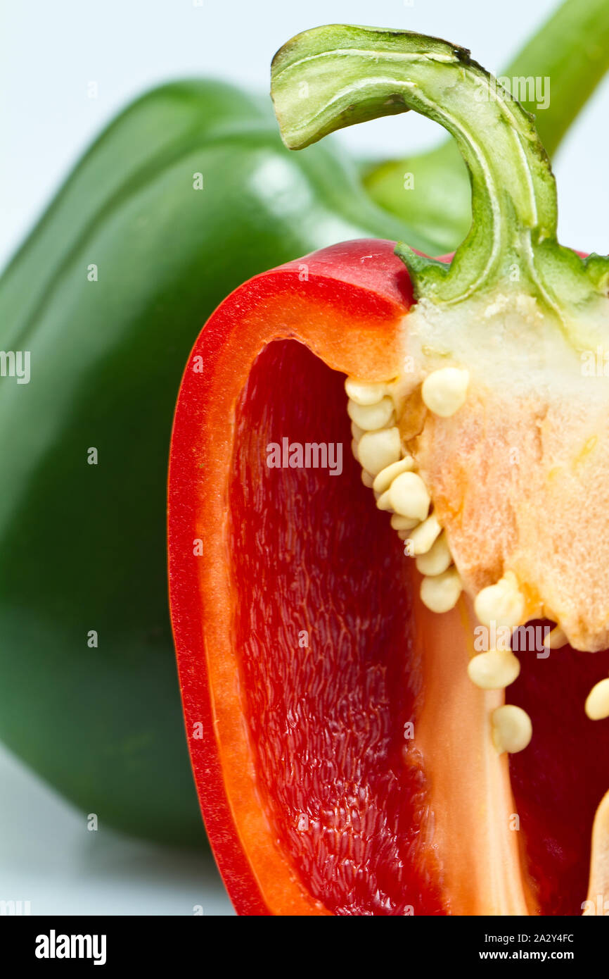 bell pepper or capsicum of various color in close up view Stock Photo ...