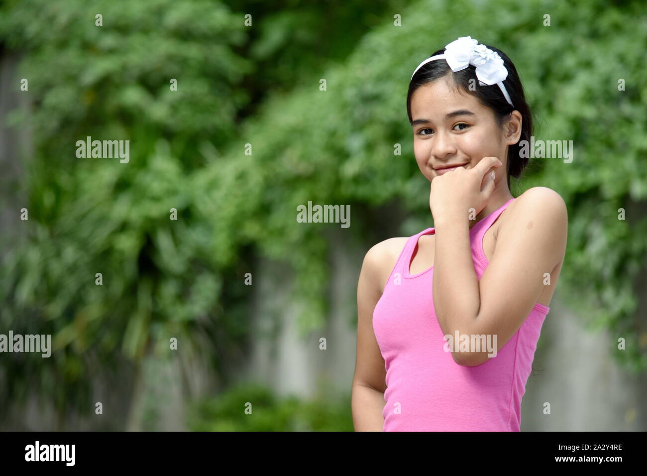 An A Happy Cute Minority Person Stock Photo - Alamy