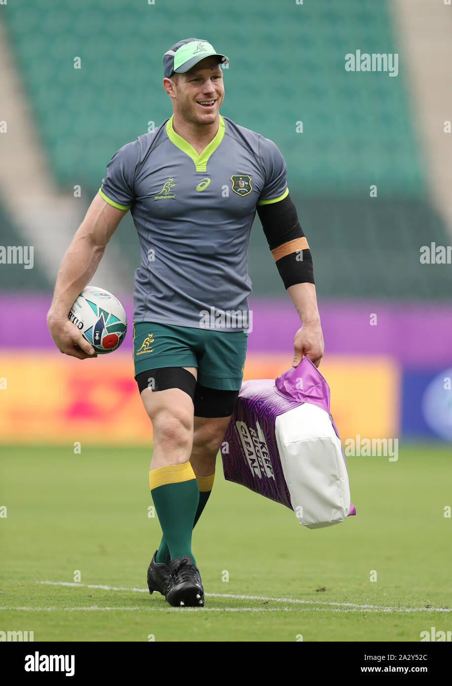 David Pocock during Australia's Captains Run at Oita Stadium, Japan ...