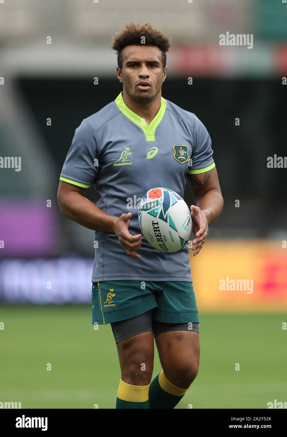Will Genia during Australia's Captains Run at Oita Stadium, Japan Stock ...