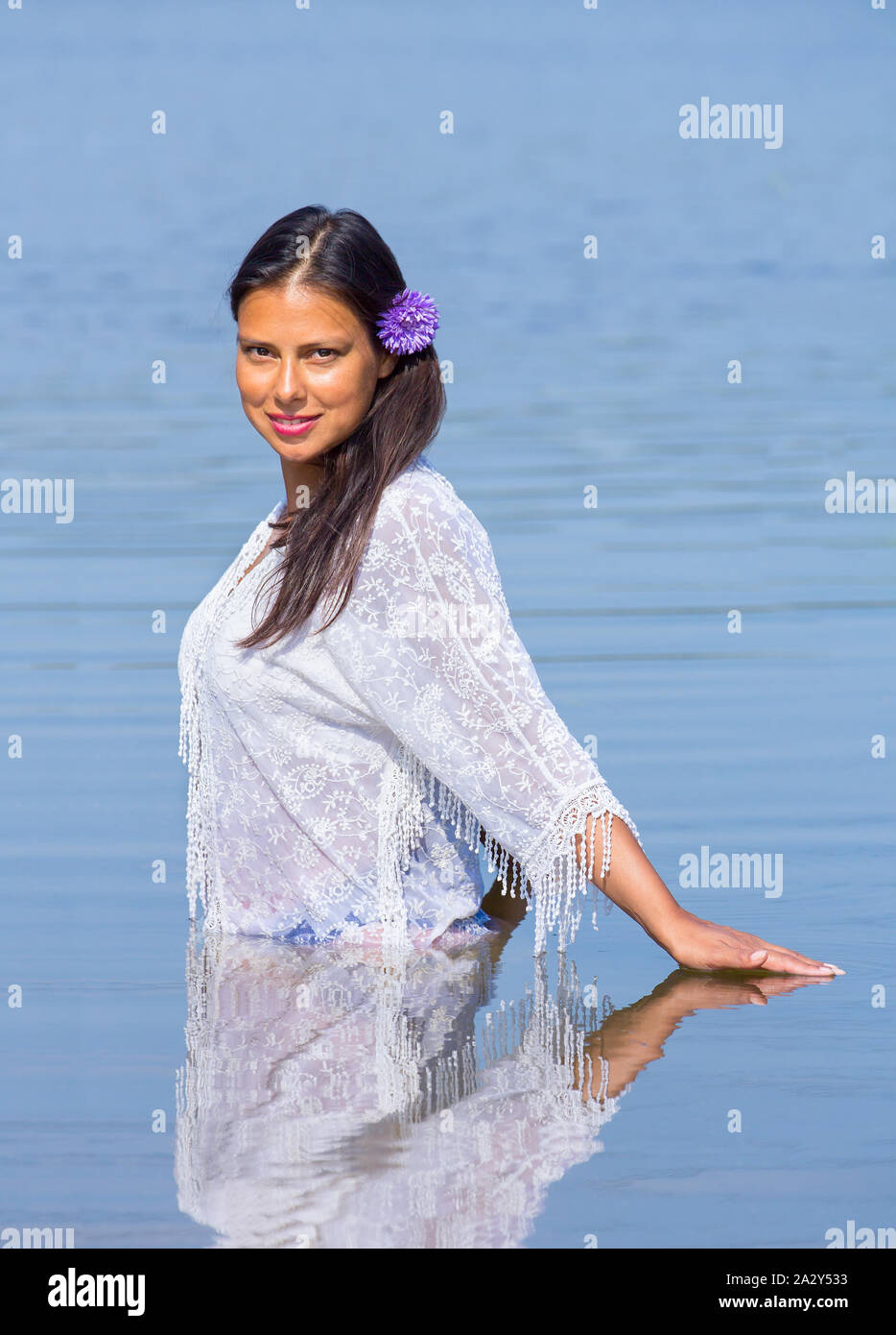 Woman water wet clothes hi-res stock photography and images - Alamy
