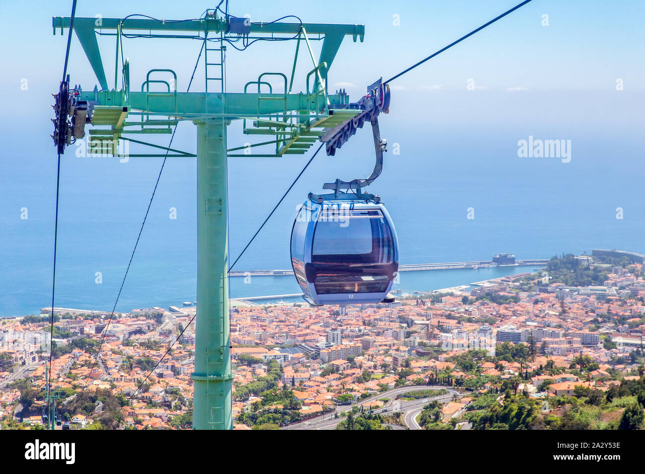 Madeira funchal cable car ride hi-res stock photography and images - Alamy