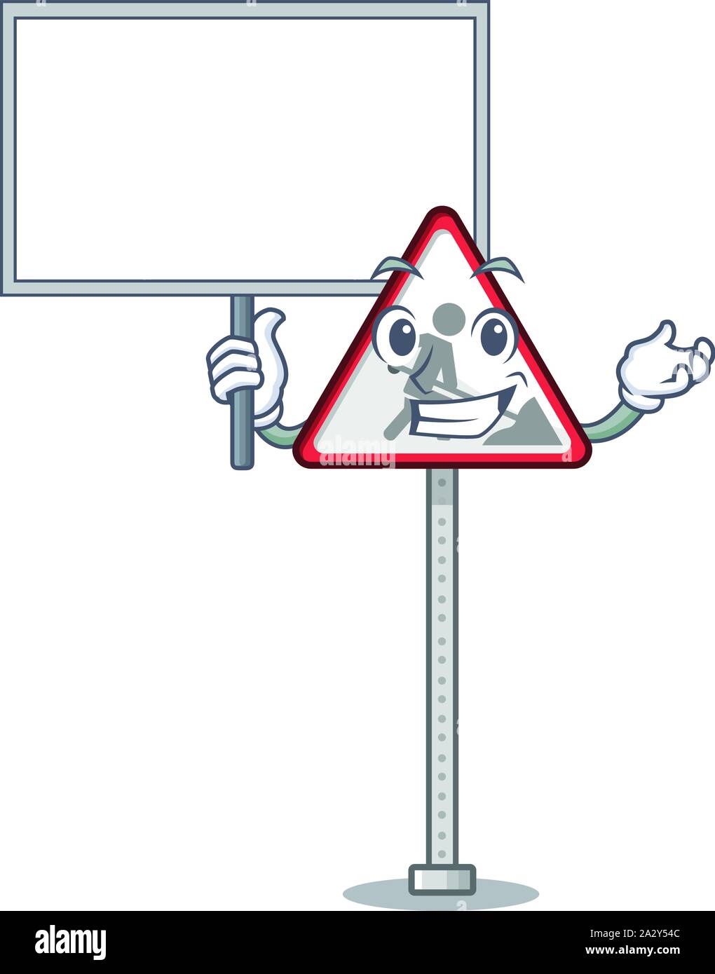 Usa road work ahead sign Stock Vector Images - Alamy