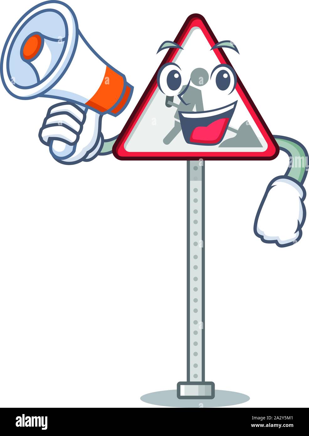 Usa road work ahead sign Stock Vector Images - Alamy