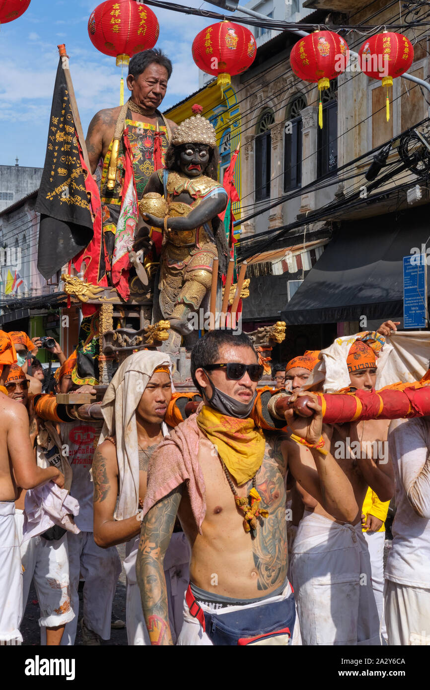 A procession during the Vegetarian Festival (Nine Emperor Gods Festival ...