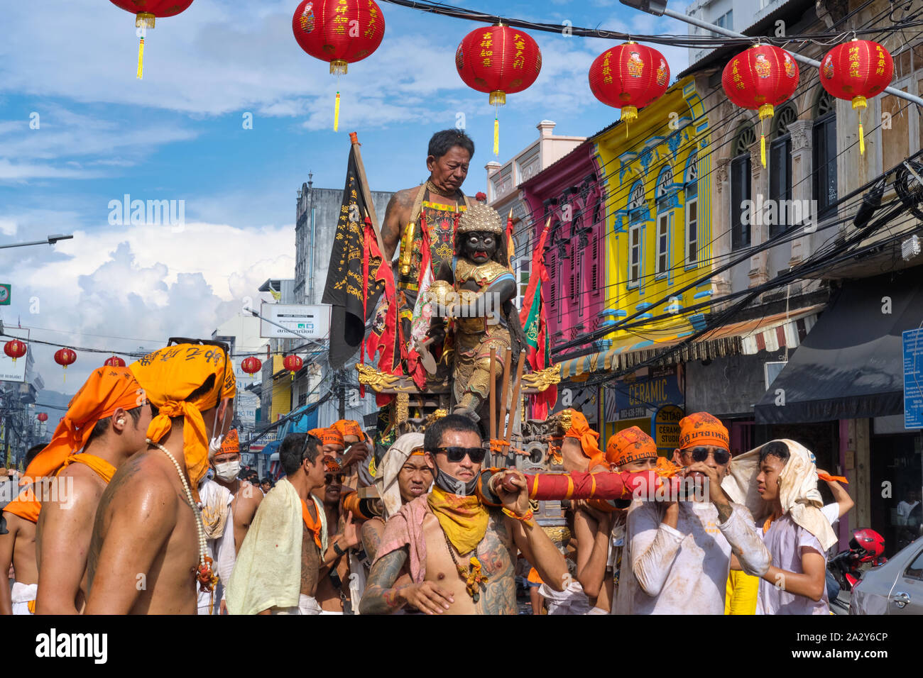 A procession during the Vegetarian Festival (Nine Emperor Gods Festival ...