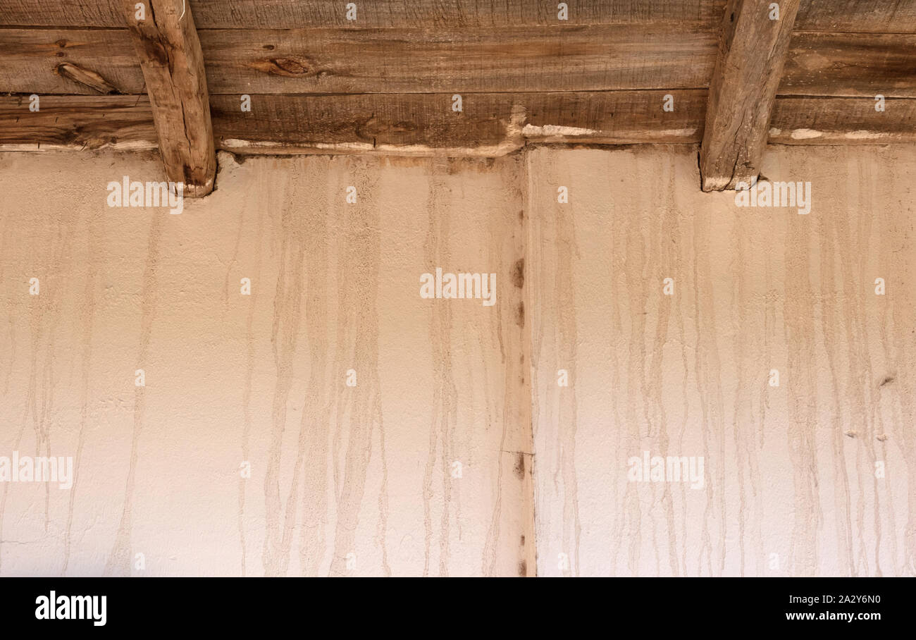 Water leaking from the roof, old building Stock Photo - Alamy