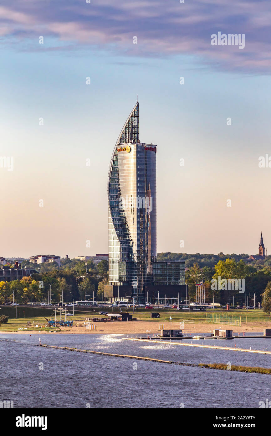 Swedbank a tall modern building in Riga, Latvia Stock Photo - Alamy