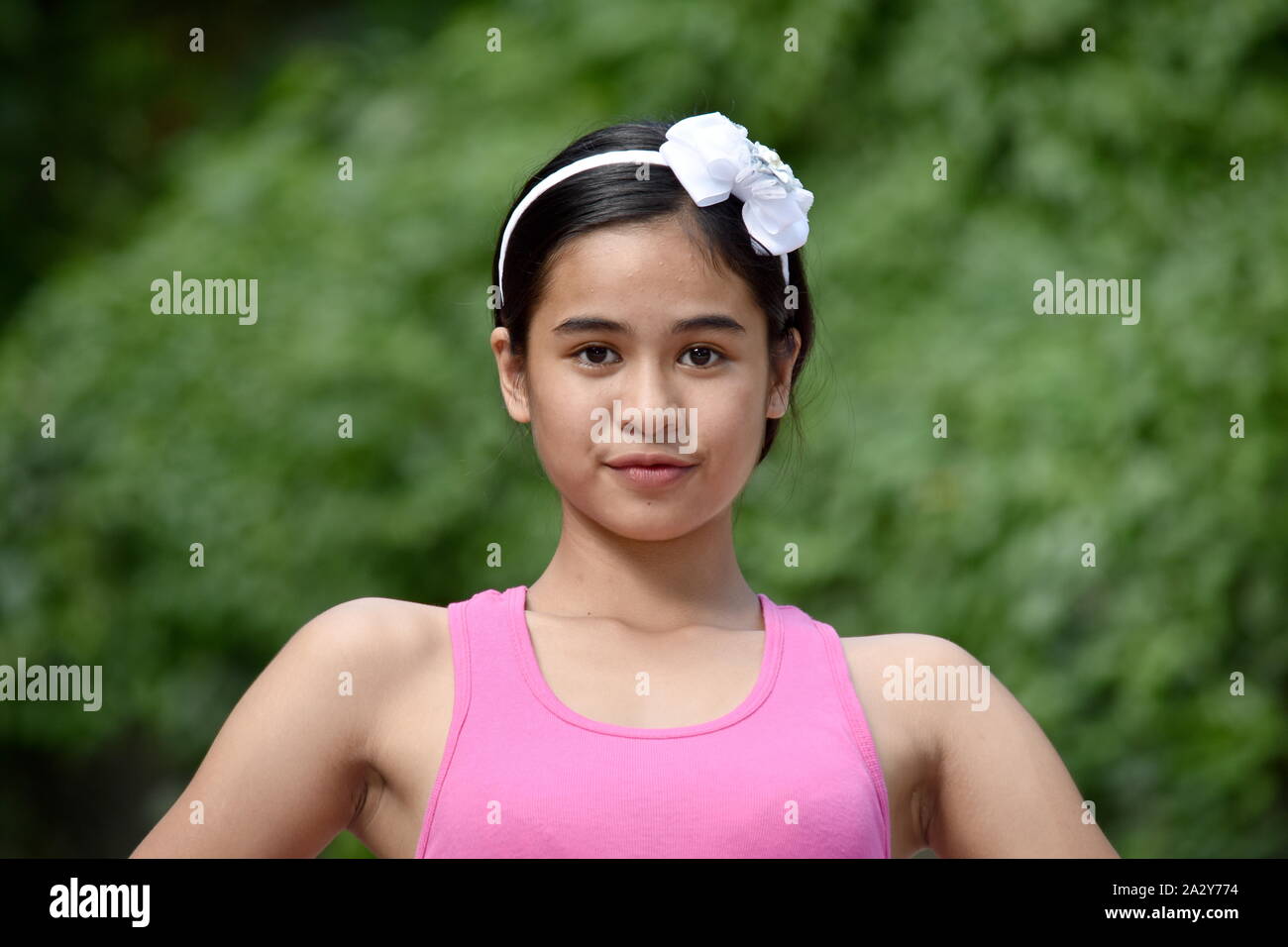 An A Posing Youthful Filipina Youngster Stock Photo - Alamy