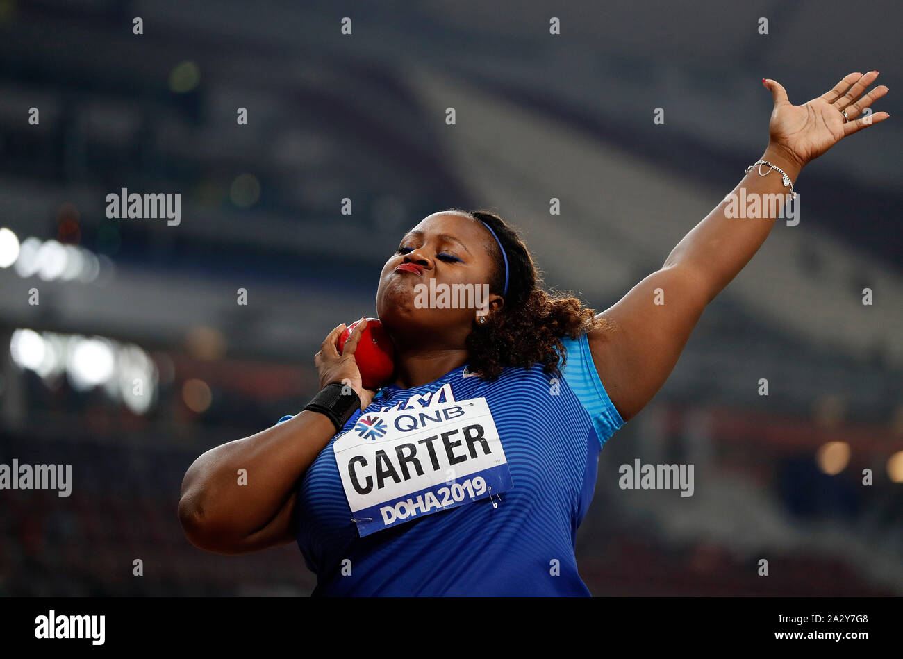 Doha, Qatar. 3rd Oct, 2019. Michelle Carter of the United States ...