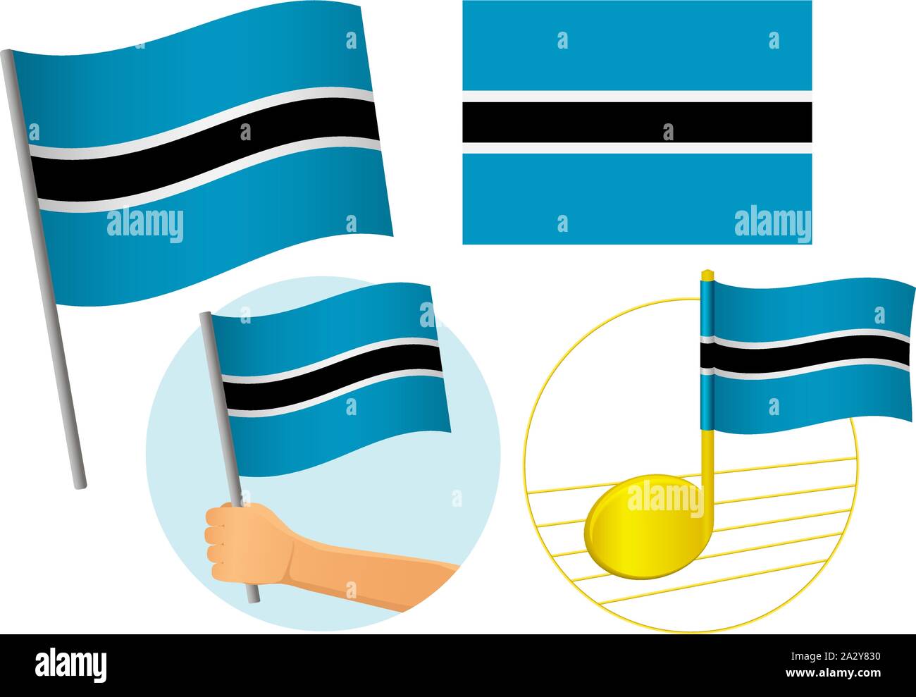 Botswana flag icon set. National flag of Botswana vector illustration Stock Vector Image & Art ...
