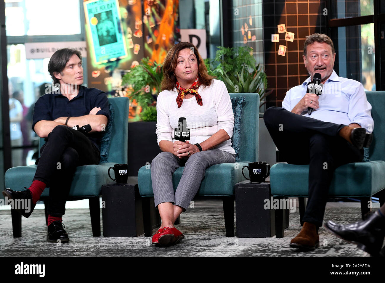 New York, USA. 2 October, 2019. Cillian Murphy, Caryn Mandabach, Steven ...