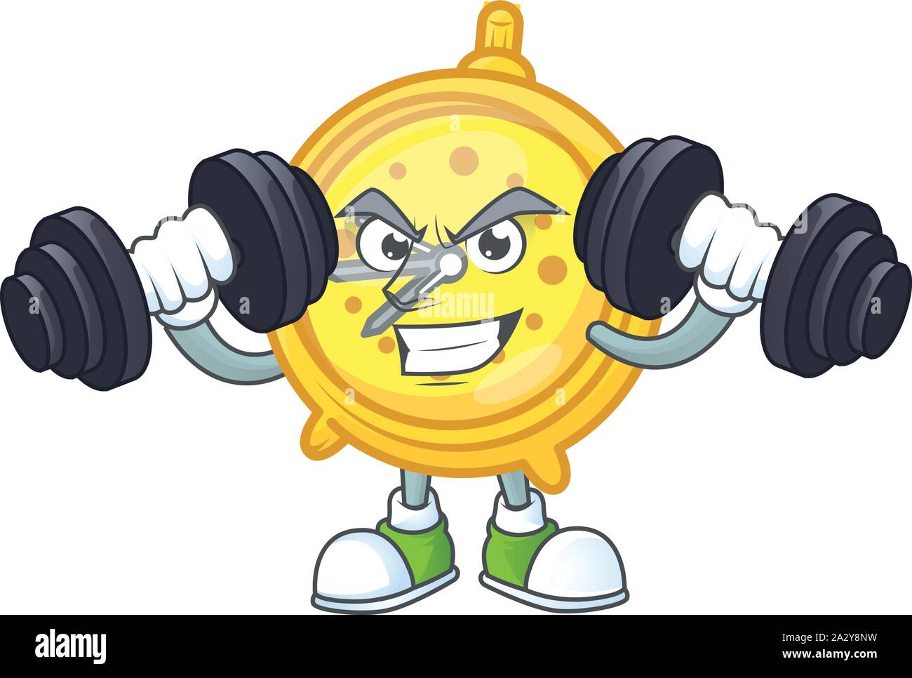 Fitness design alarm clock in cartoon character Stock Vector Image ...