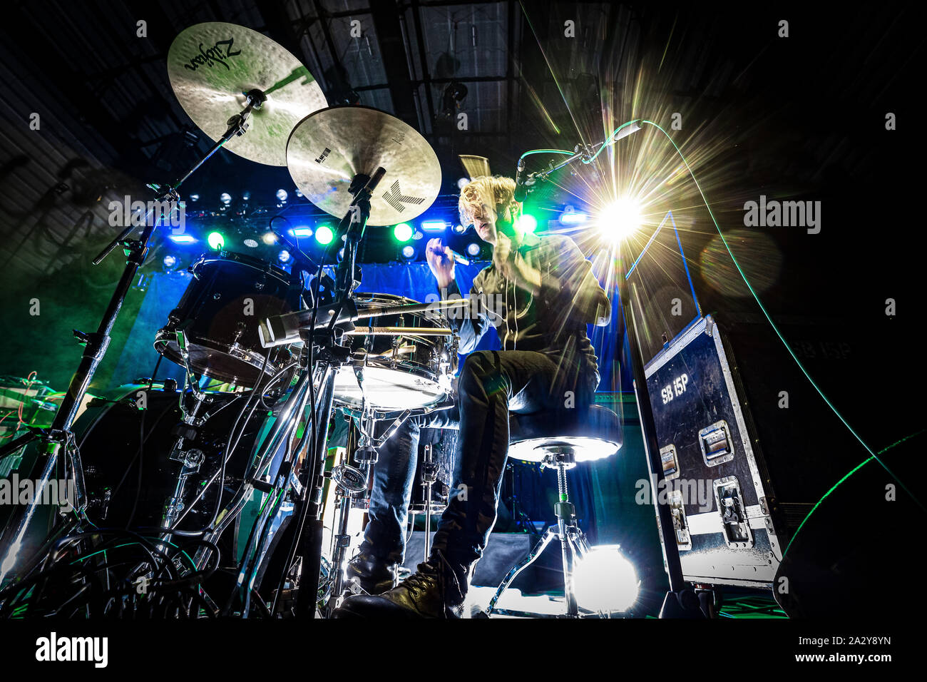 Copenhagen, Denmark. 01st, October 2019. The British rock duo Blood Red ...