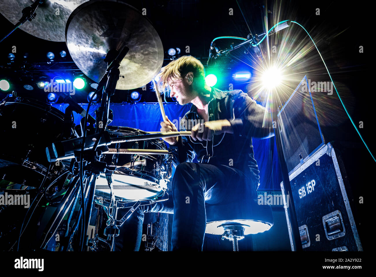 Copenhagen, Denmark. 01st, October 2019. The British rock duo Blood Red ...