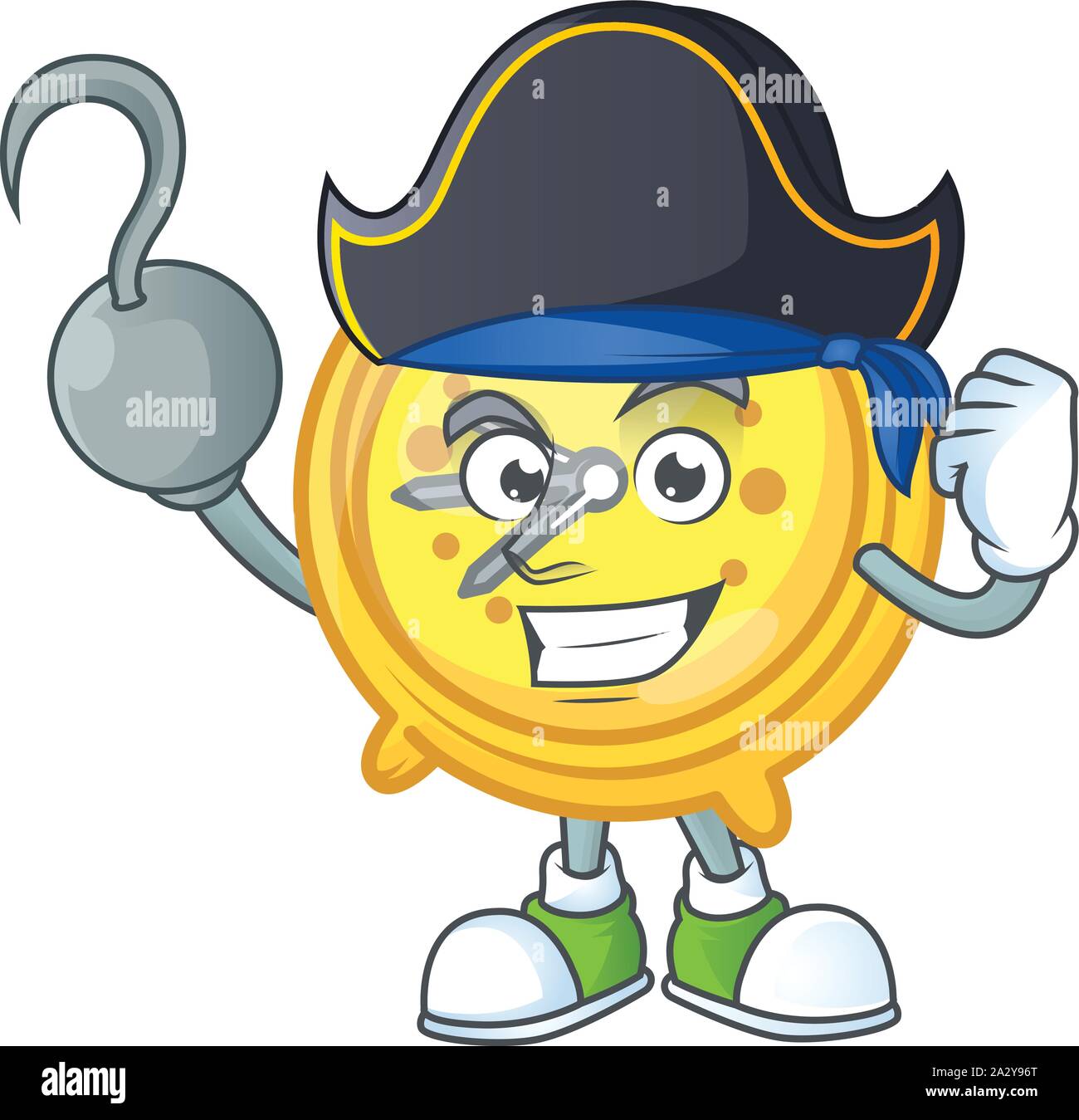 Pirate design alarm clock in cartoon character Stock Vector Image & Art ...