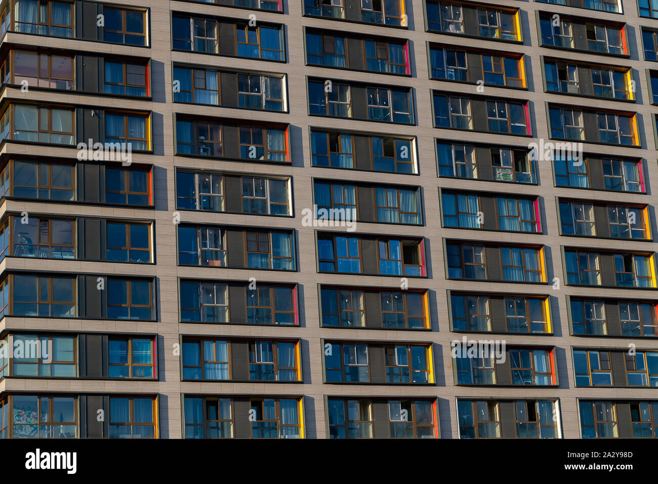 modern architecture the windows with a private balcon Stock Photo - Alamy