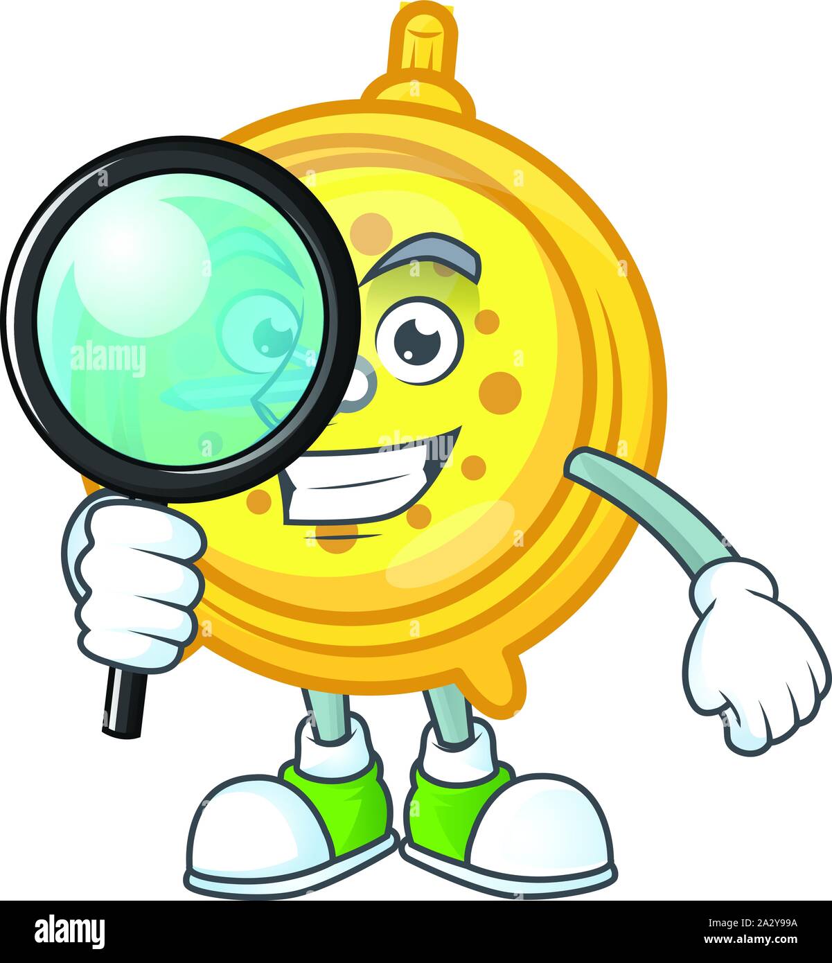 Detective alarm clock cartoon character with mascot Stock Vector Image ...