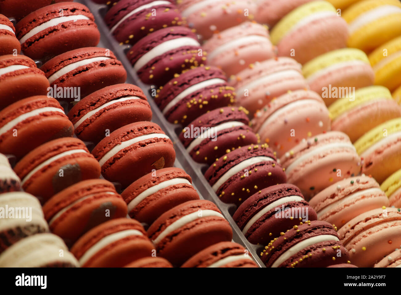 Almond cake macaron with a viscous middle and crispy shell is one of ...
