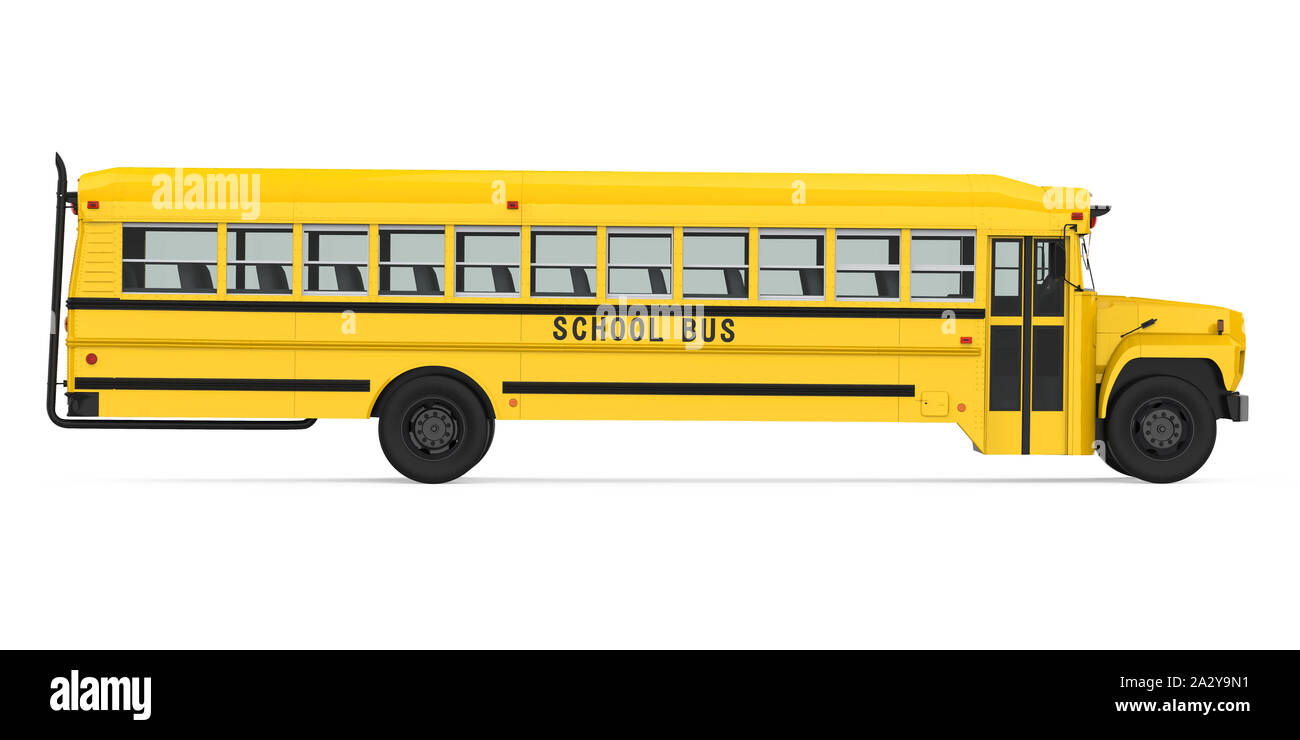 School Bus Isolated Stock Photo - Alamy