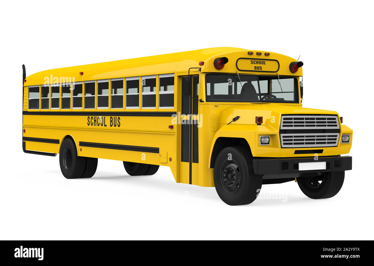 School Bus Isolated Stock Photo - Alamy