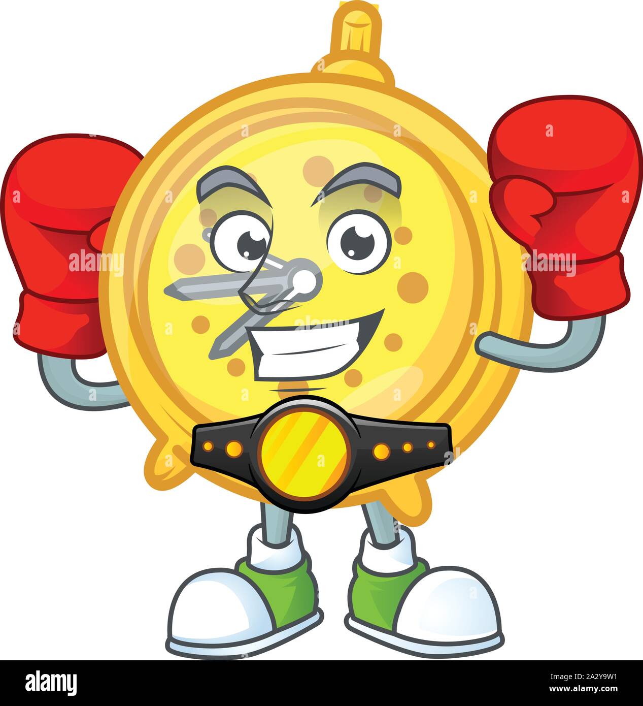 Boxing design alarm clock in cartoon character Stock Vector Image & Art ...