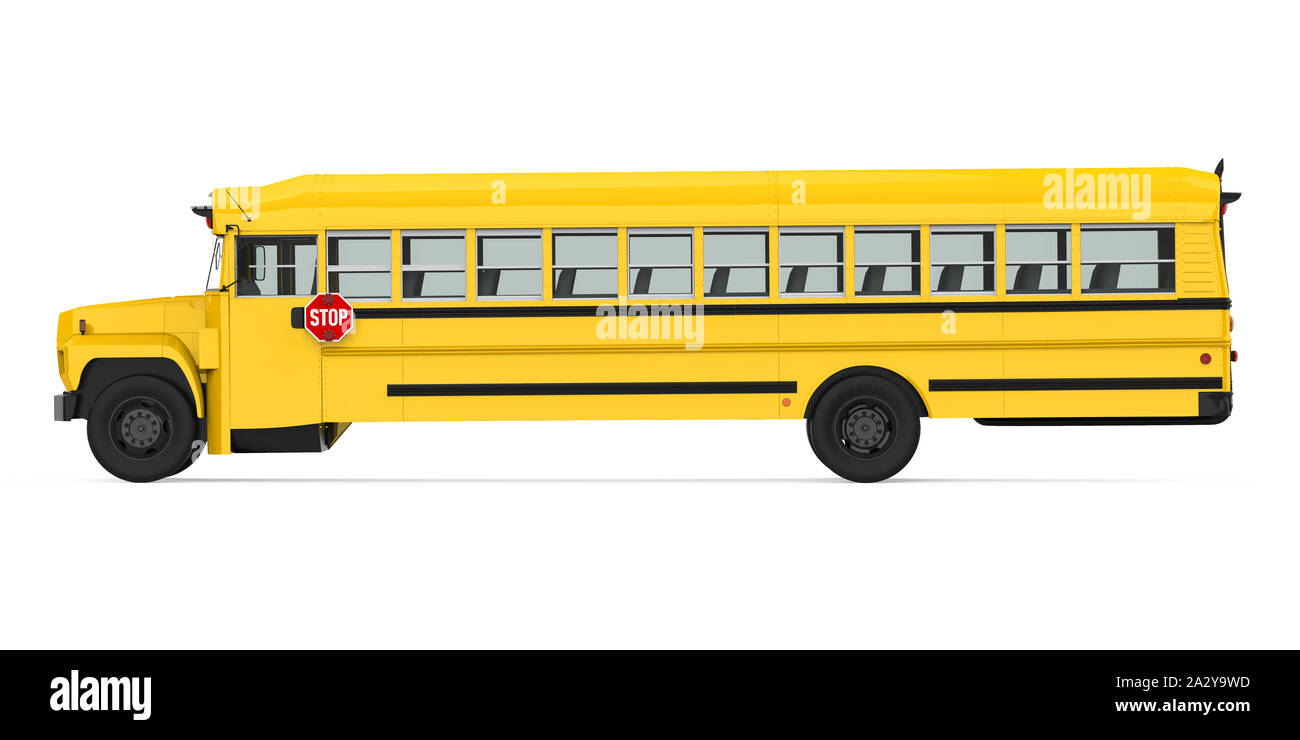 School Bus Isolated Stock Photo - Alamy