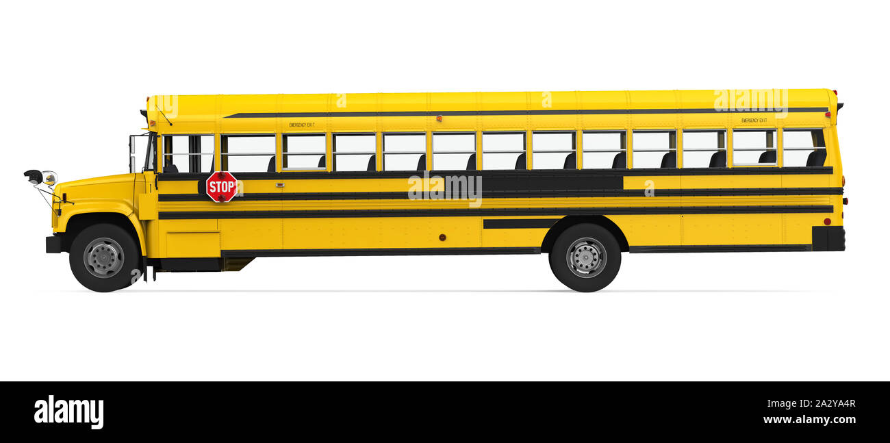 School Bus Isolated Stock Photo - Alamy