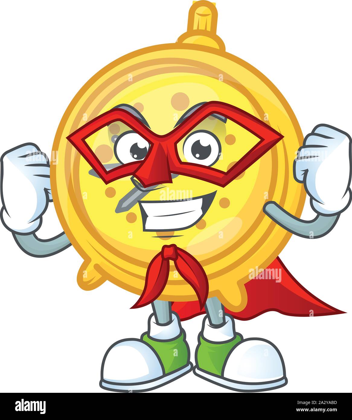 Super hero alarm clock cartoon character with mascot Stock Vector Image ...
