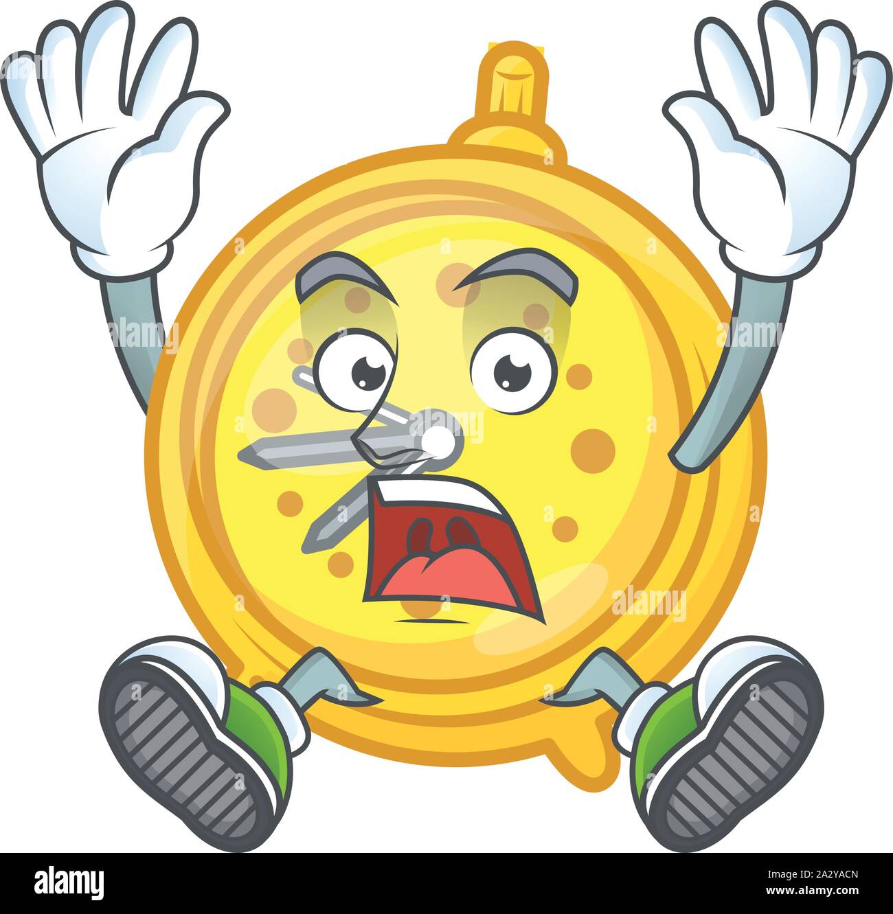 Successful alarm clock cartoon character with mascot Stock Vector Image ...