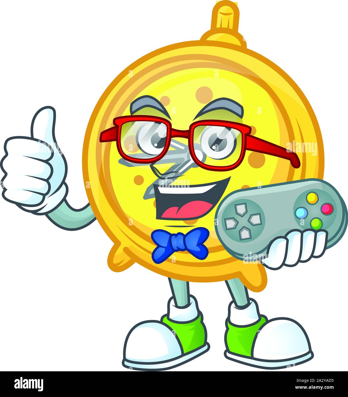 Gamer alarm clock cartoon with machine classic Stock Vector Image & Art ...