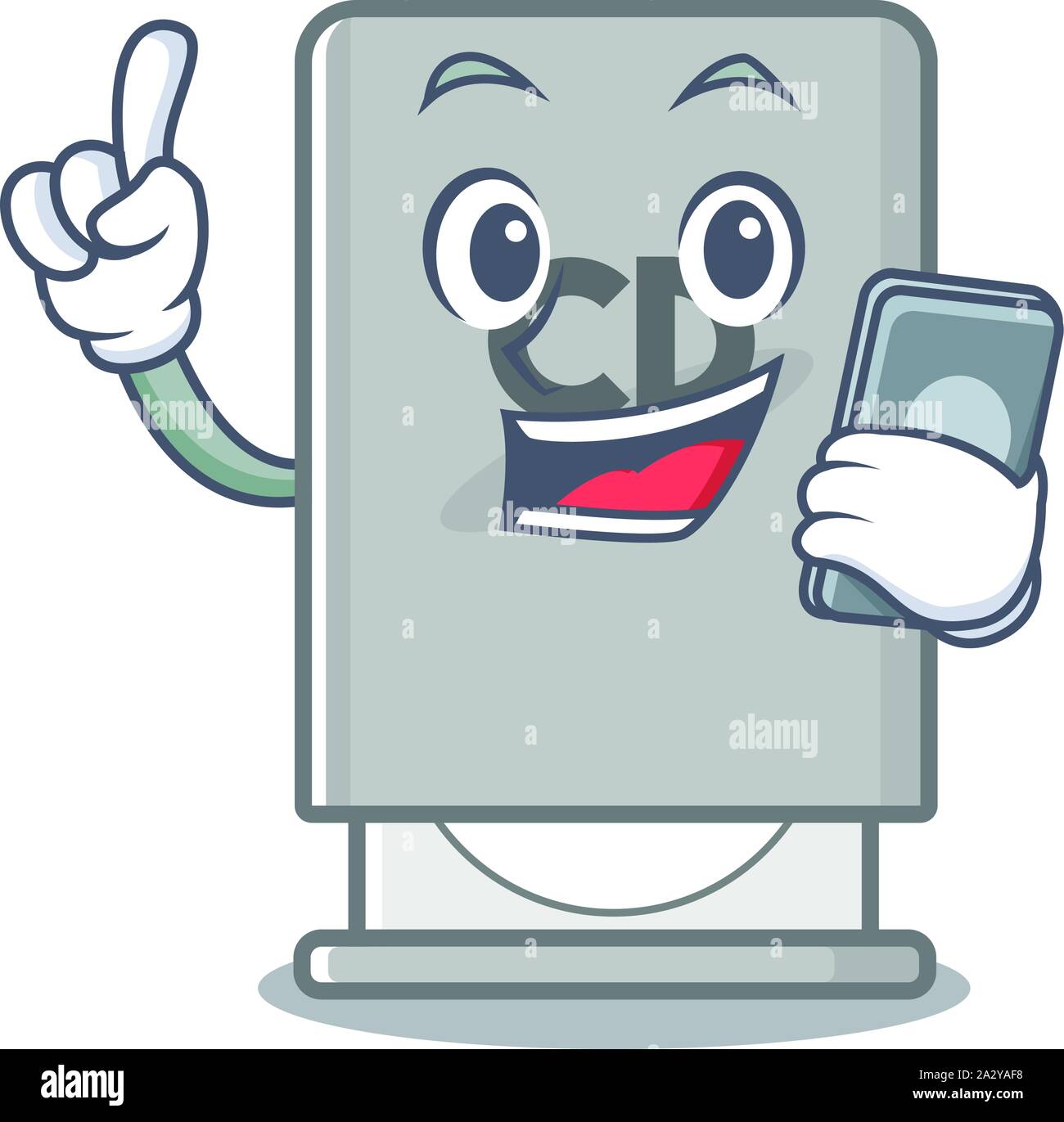 With phone rom drive mascot isolated with cartoon Stock Vector Image ...