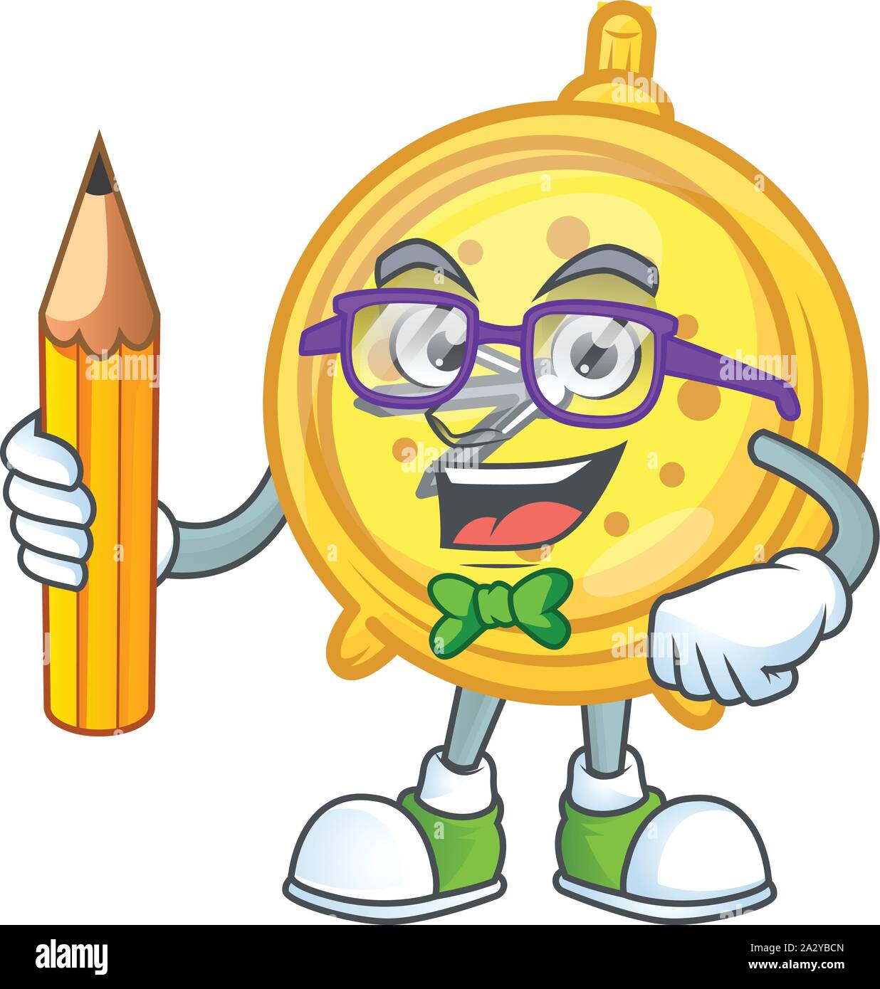 Student alarm clock cartoon character with mascot Stock Vector Image ...