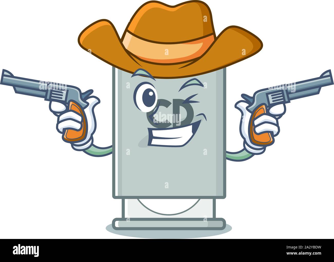 Cowboy rom drive mascot isolated with cartoon Stock Vector Image & Art ...
