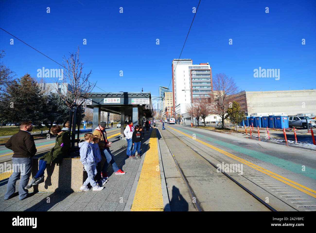 The TRAX ( Light Rail ) system in Salt Lake City, Utah, USA Stock Photo ...