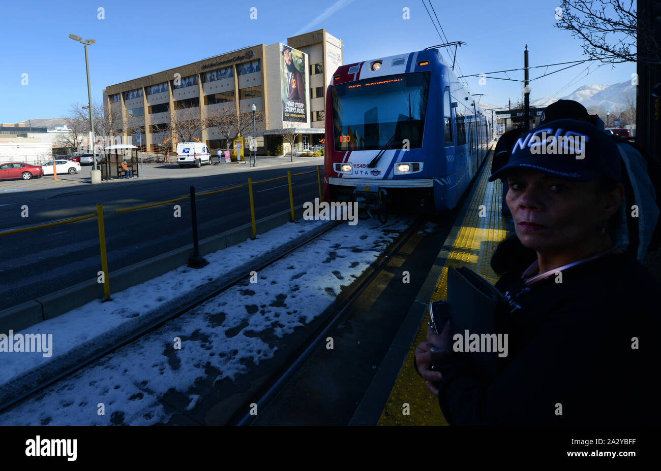 The TRAX ( Light Rail ) system in Salt Lake City, Utah, USA Stock Photo ...