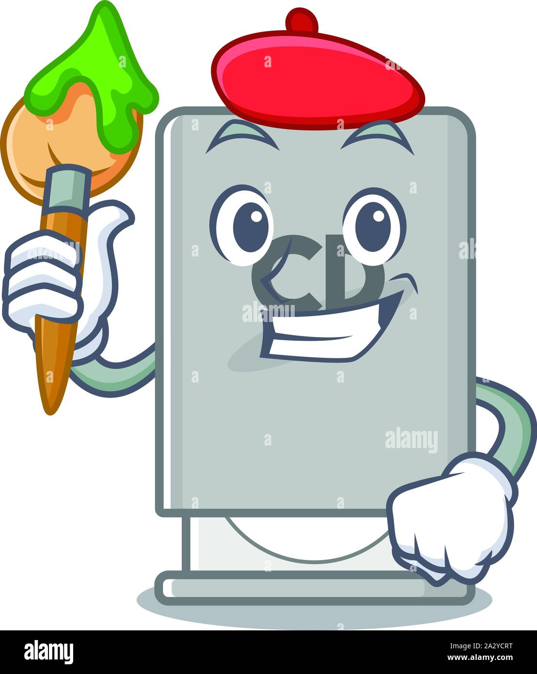 Artist rom drive mascot isolated with cartoon Stock Vector Image & Art ...