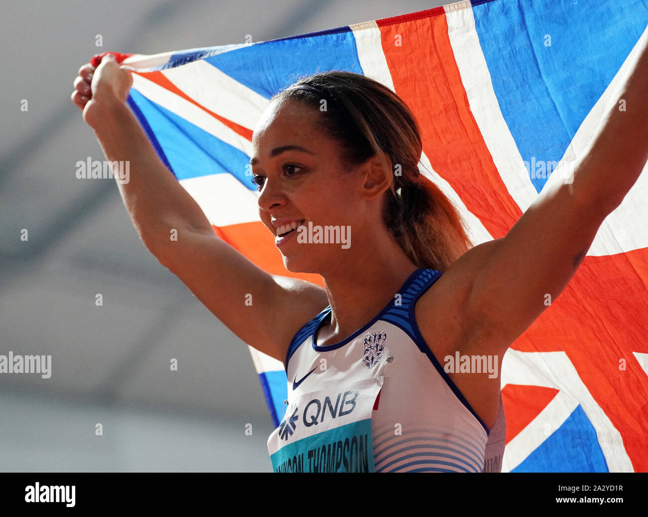Doha, Qatar. 3rd Oct, 2019. Katarina Johnson-Thompson of Britain ...